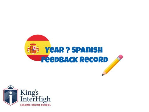 Book Creator | Year X Spanish feedback record