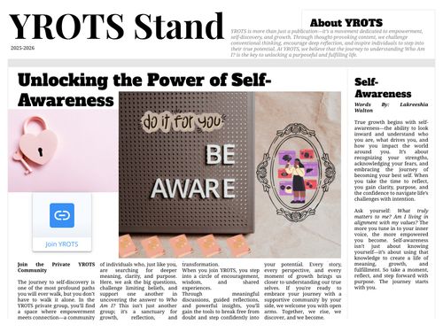 Book Creator | Self-Awareness-Join YROTS