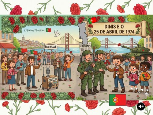 Book Creator | Dinis e o 25 de Abril de 1974