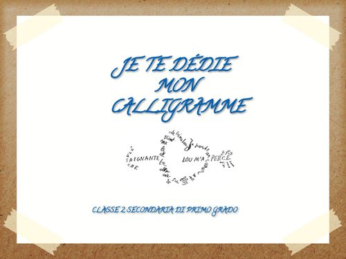 Book Creator | Je te dédie mon calligramme