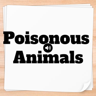 Book Creator | Poisonous Animals