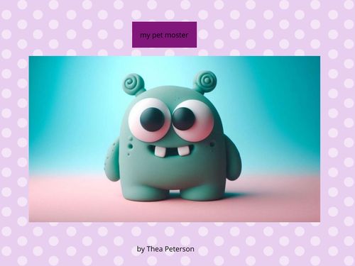 Book Creator | My Pet Monster