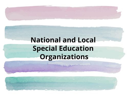 Book Creator | Local and National Special Education Organizations