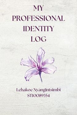 Book Creator | Task 1.1) My Professional Identity Log