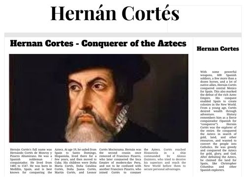 Book Creator | Hernan Cortes