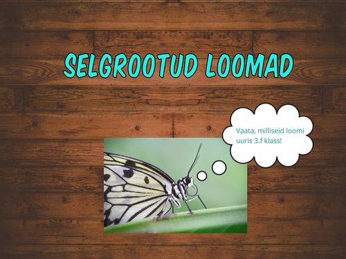 Book Creator | 3.f SELGROOTUD LOOMAD