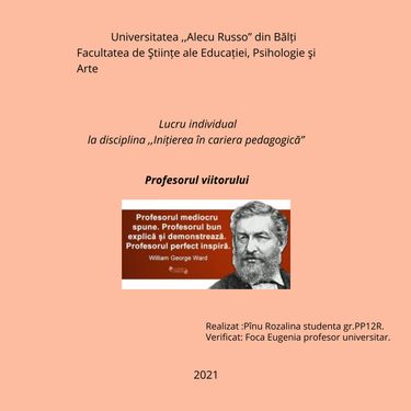 Book Creator | PROFESORUL VIITORULUI