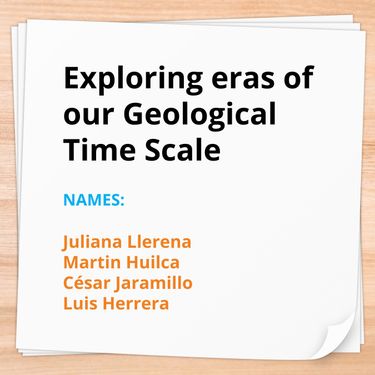 Book Creator | Exploring eras of our Geological Time Scale