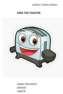Book Creator | fred the toaster