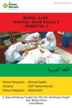 Book Creator | Modul Arabic Kelas 5 Semester 1 1