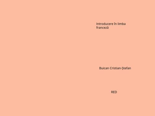 Book Creator | Introducere în franceză (Document