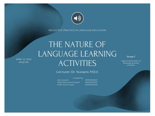 Book Creator | The Nature of Language Learning Activities