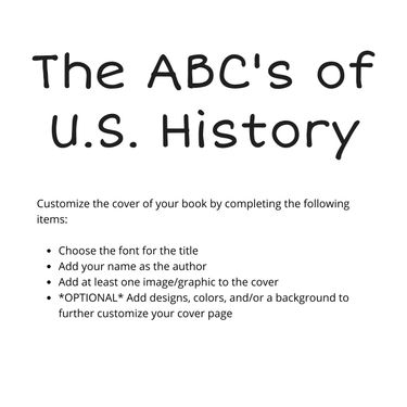 Book Creator | United States ABC Book