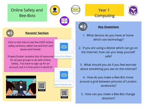 Book Creator | Year 1 Computing. Online safety and Bee-Bots.