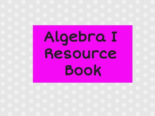Book Creator | (copy) Algebra I review quick reference