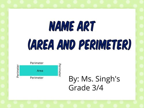 Book Creator | Our Name Art (Area and Perimeter)