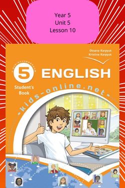 Book Creator | Year 5. Unit 5. Lesson 11