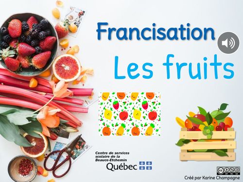 Book Creator | Francisation : Fruits