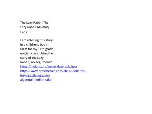 Book Creator | The Lazy Rabbit Ableegumooch