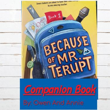 Book Creator | Because Of Mr. Terupt Companion Book