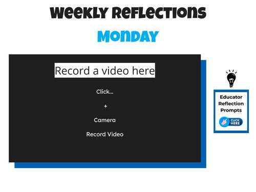 Book Creator | Video Weekly Reflection