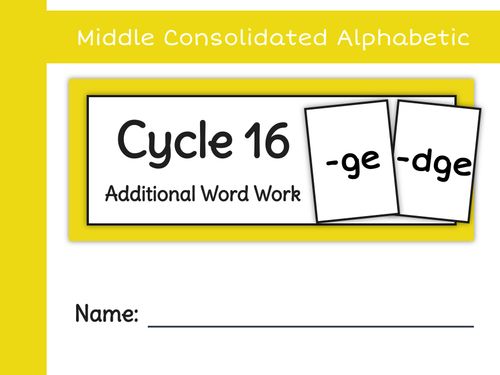 Book Creator | Middle Consolidated Alphabetic- Cycle 16- Additional ...