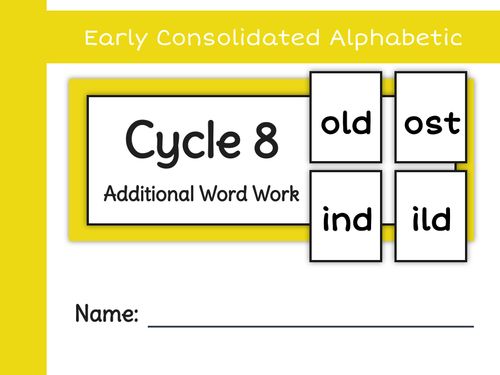 Book Creator | Early Consolidated Alphabetic- Cycle 8- Additional Word Work