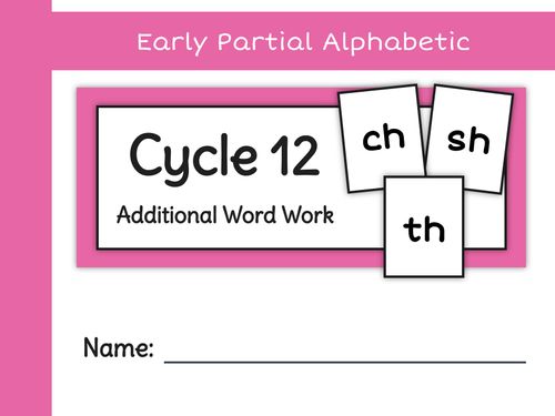 Book Creator | Early Partial Alphabetic- Cycle 12- Additional Word Work
