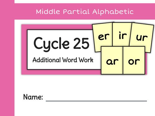 Book Creator | Middle Partial Alphabetic- Cycle 25- Additional Word Work