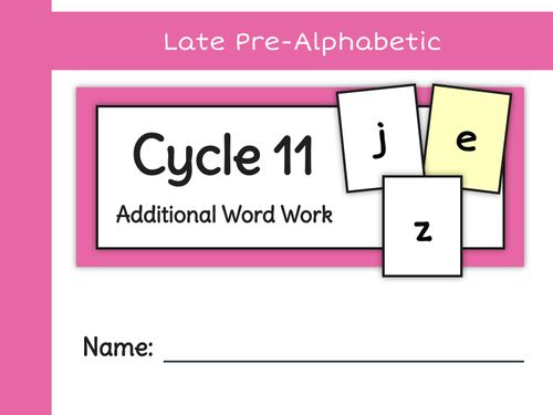 Book Creator | Late Pre-Alphabetic- Cycle 11- Additional Word Work