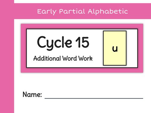 Book Creator | Early Partial Alphabetic- Cycle 15- Additional Word Work