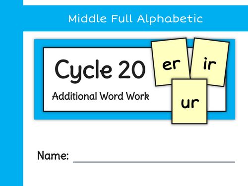 Book Creator | Middle Full Alphabetic- Cycle 20- Additional Word Work