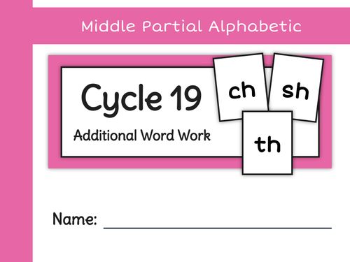 Book Creator | Middle Partial Alphabetic- Cycle 19- Additional Word Work