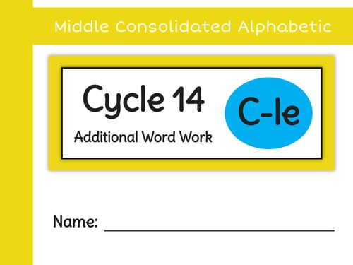 Book Creator | Middle Consolidated Alphabetic- Cycle 14- Additional ...