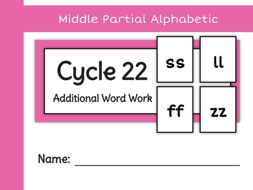 Book Creator | Middle Partial Alphabetic- Cycle 22- Additional Word Work