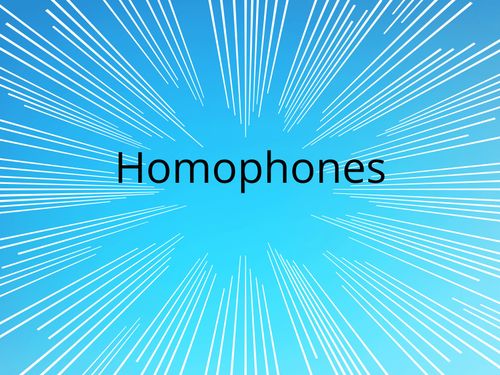 Book Creator | Homophones
