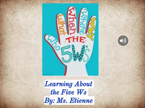 Book Creator | The Five Ws