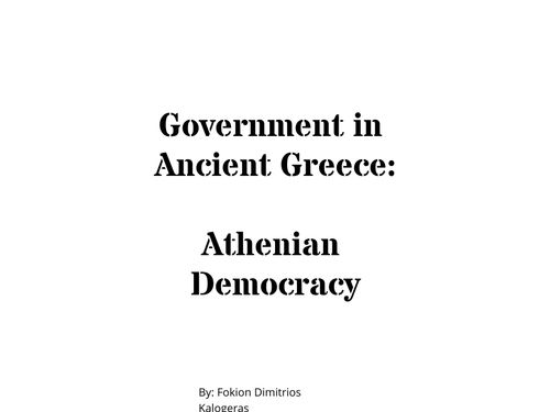 Book Creator | Government in Ancient Greece: Athenian Democracy
