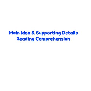 Book Creator | Main Idea Reading Comprehension