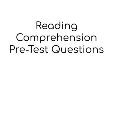 Book Creator | ABE Reading Comprehension Pre-Lesson Assessment