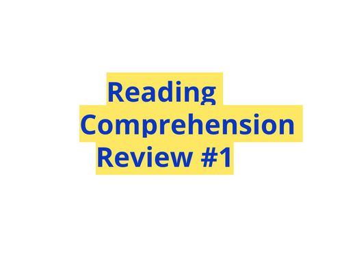 Book Creator | Reading Comprehension Review #1