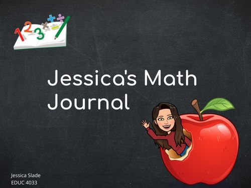 Book Creator | Jessica's Math Journal EDUC 4032