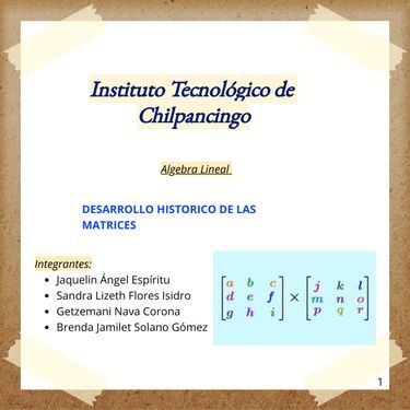 Book Creator | Desarrollo histórico de las matrices