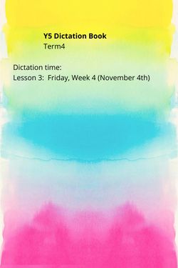 Book Creator | Y5 Chinese Dictation Book