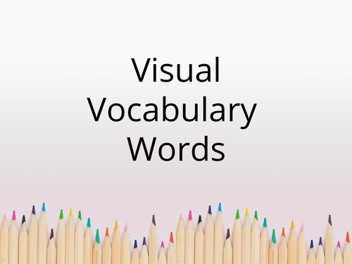 Book Creator | Visual Vocabulary Words