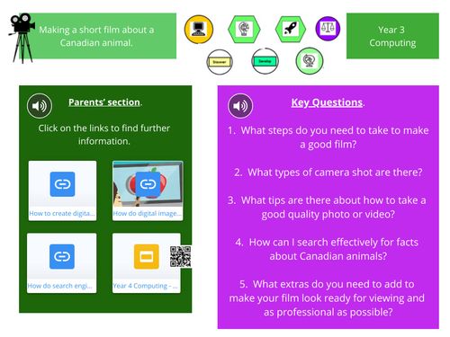 Book Creator | Year 3 Computing. Making a short film about a Canadian animal