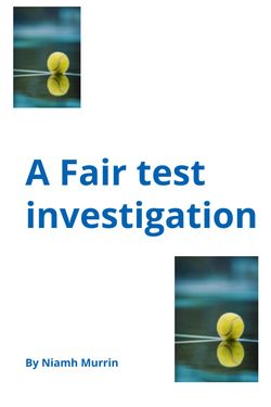 Book Creator | A Fair Test Investigation