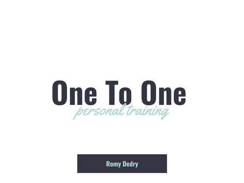 Book Creator | One to one personal training
