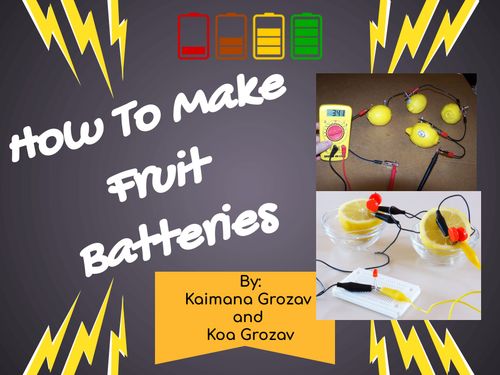 Book Creator | how to make fruit batteries