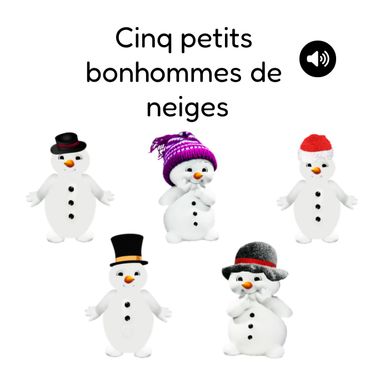 Book Creator | Cinq petits bonhommes de neiges